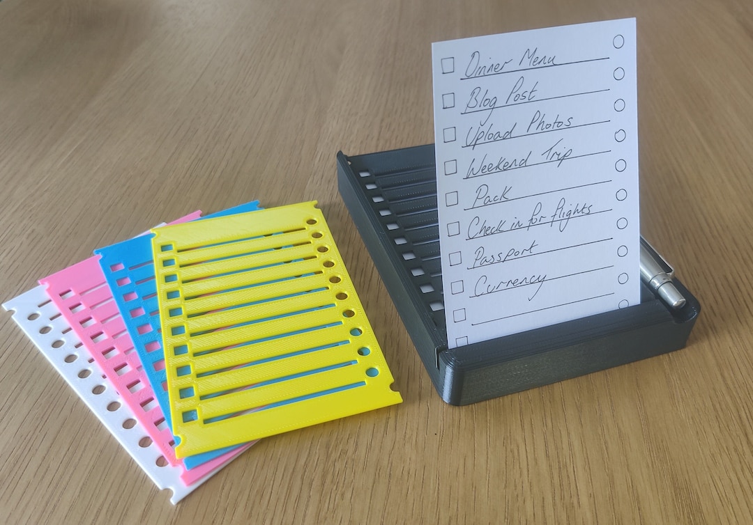 Mini Note Pad Stencil 3D Printed Organiser Minimalist Note - Etsy