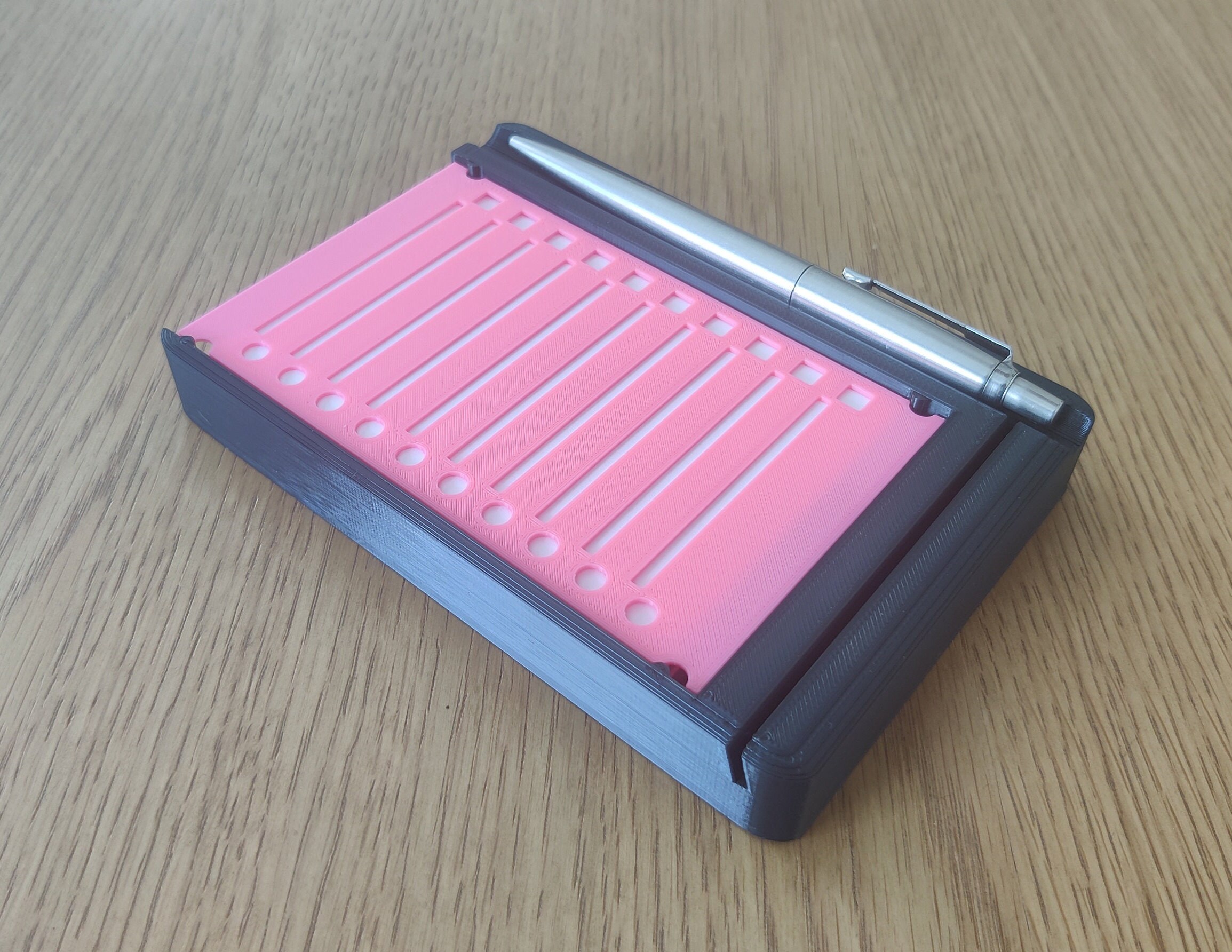 Mini Note Pad Stencil 3D Printed Organiser | Minimalist Note Holder ...