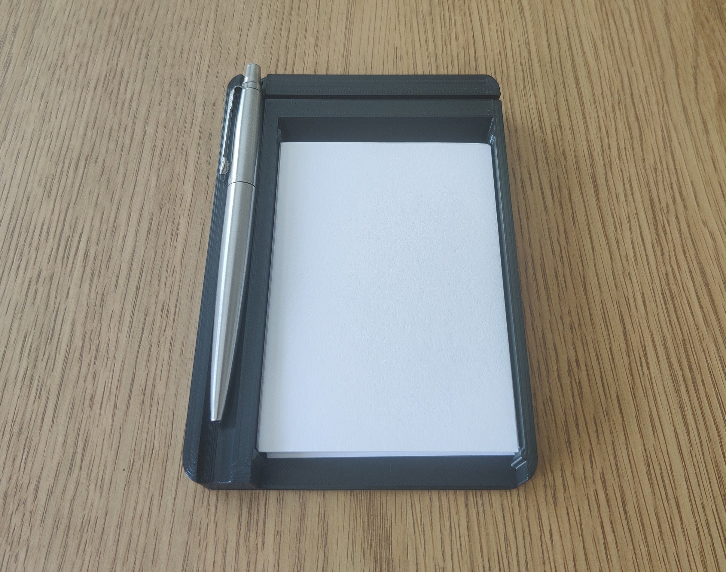 Mini Note Pad Stencil 3D Printed Organiser | Minimalist Note Holder ...