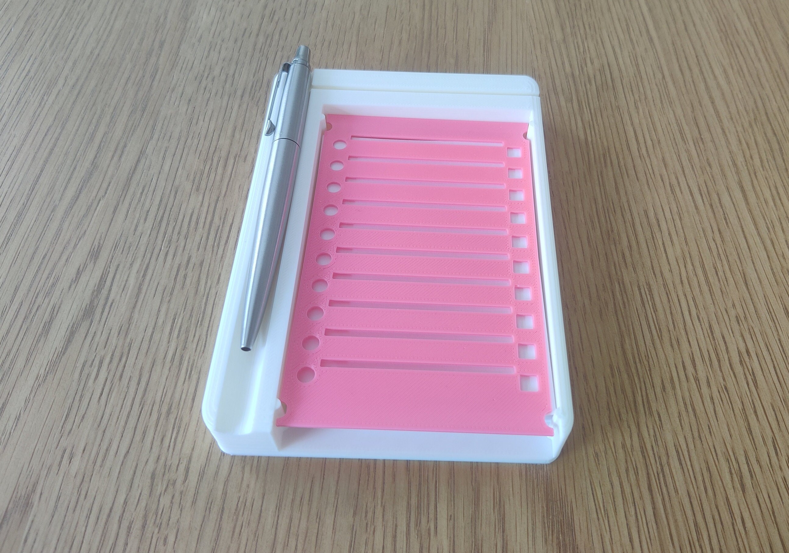 Mini Note Pad Stencil 3D Printed Organiser | Minimalist Note Holder ...