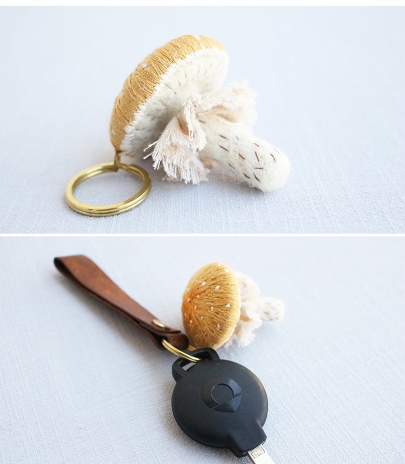 4 Mushrooms Key Ring Needle Felting Kitfelting Supplie - Etsy