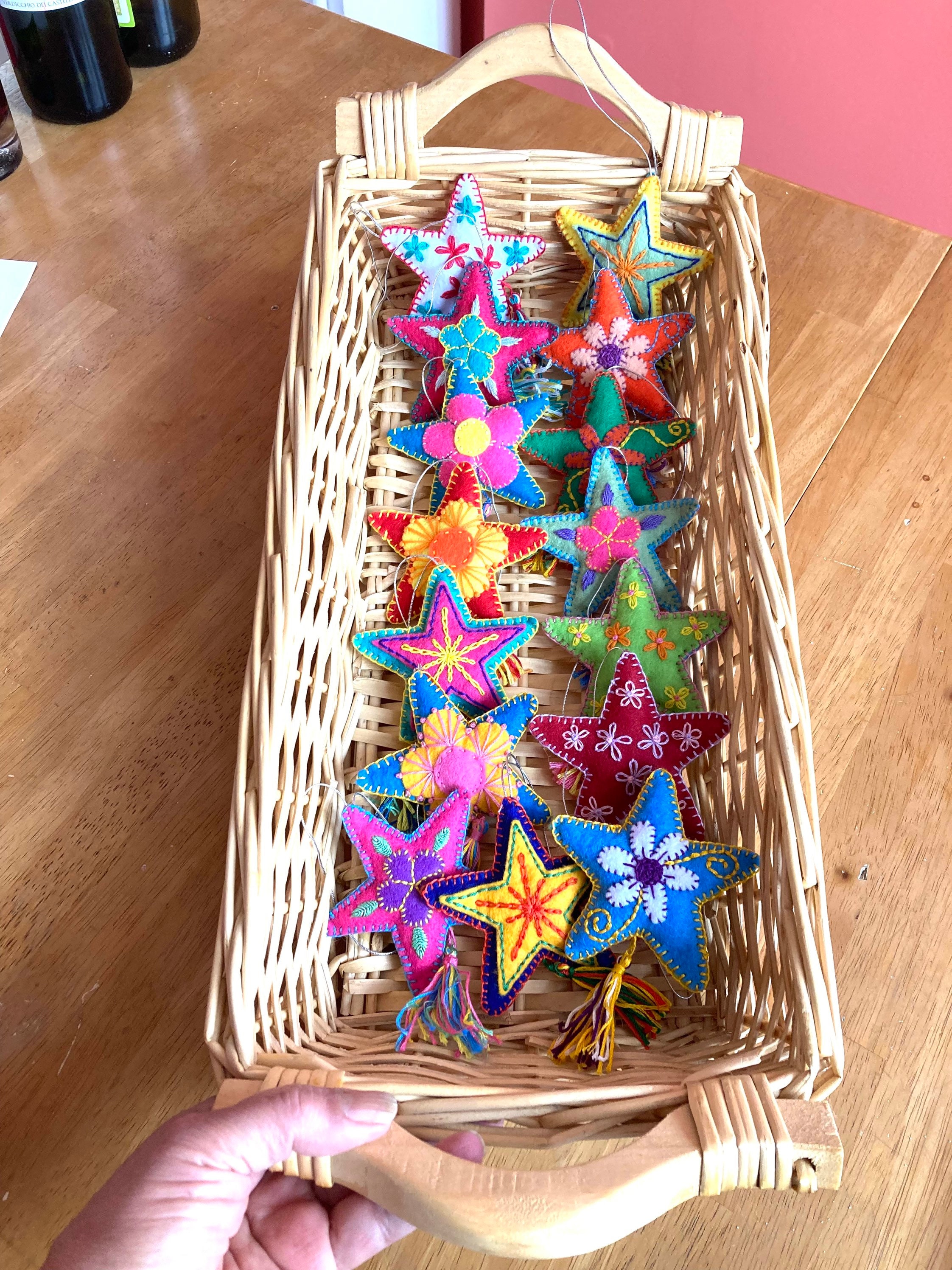 Mexican Felt Star, Folk Art Appliqués, Decorations for Cinco De Mayo ...