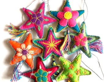 Mexican Felt Moon, Folk Art Appliqués, Decorations for Cinco De Mayo ...