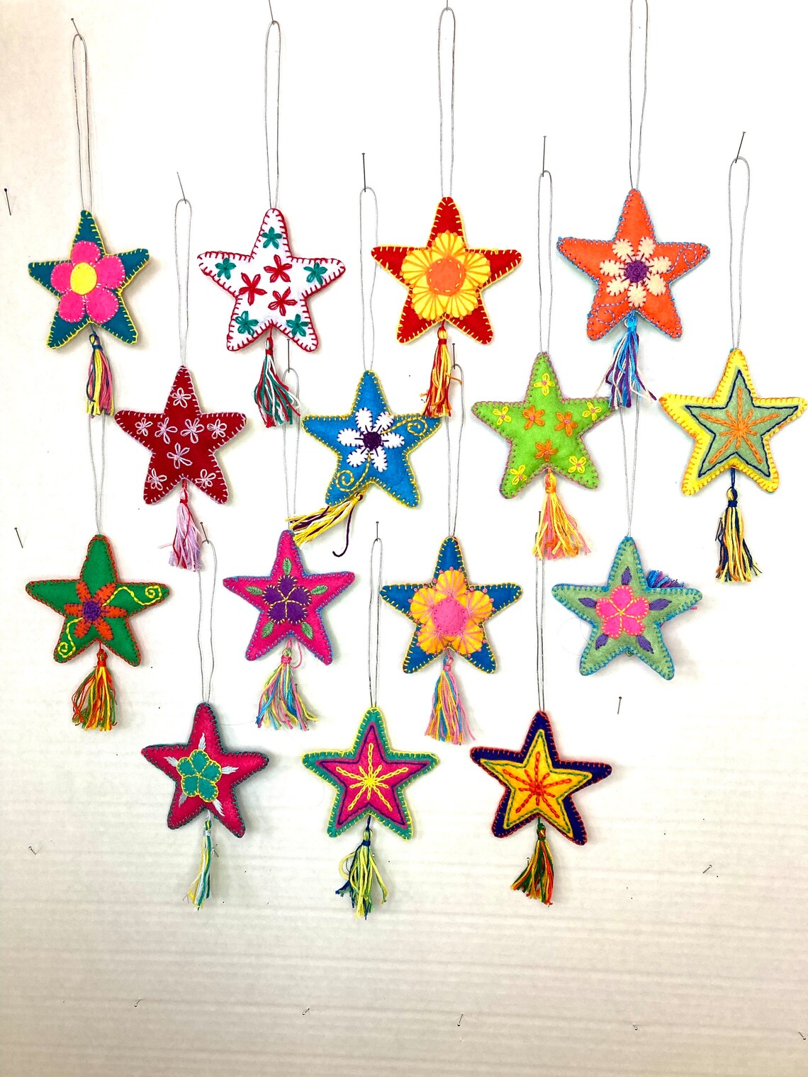 Mexican Felt Star, Folk Art Appliqués, Decorations for Cinco De Mayo ...