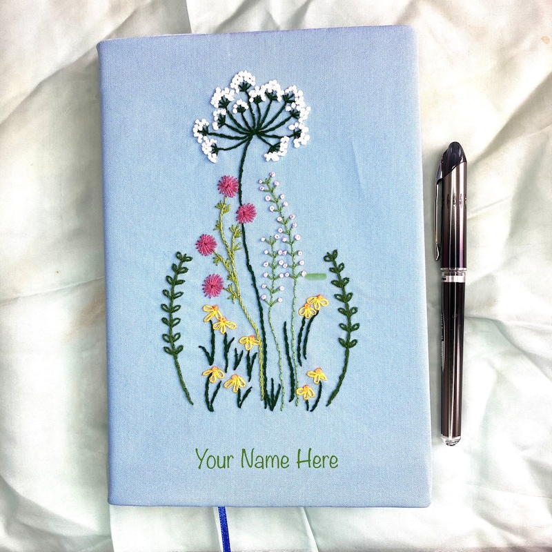 Embroidered Notebook - Etsy