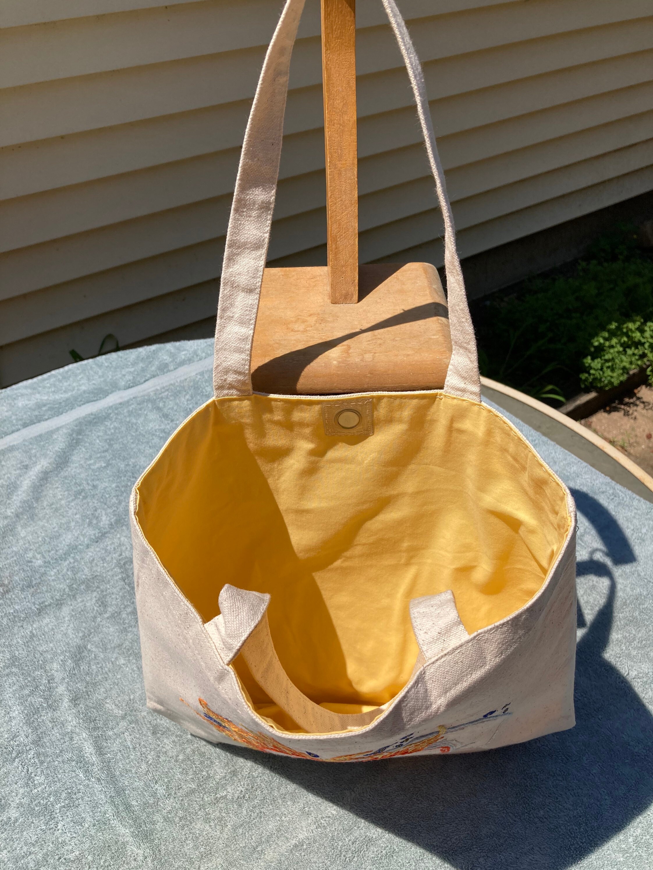 Celestial Sun and Moon Hand Embroidery, Hand Embroidered Tote, Project ...