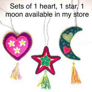 Mexican Felt Moon, Folk Art Appliqués, Decorations for Cinco De Mayo ...