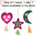 Mexican Felt Moon, Folk Art Appliqués, Decorations for Cinco De Mayo ...