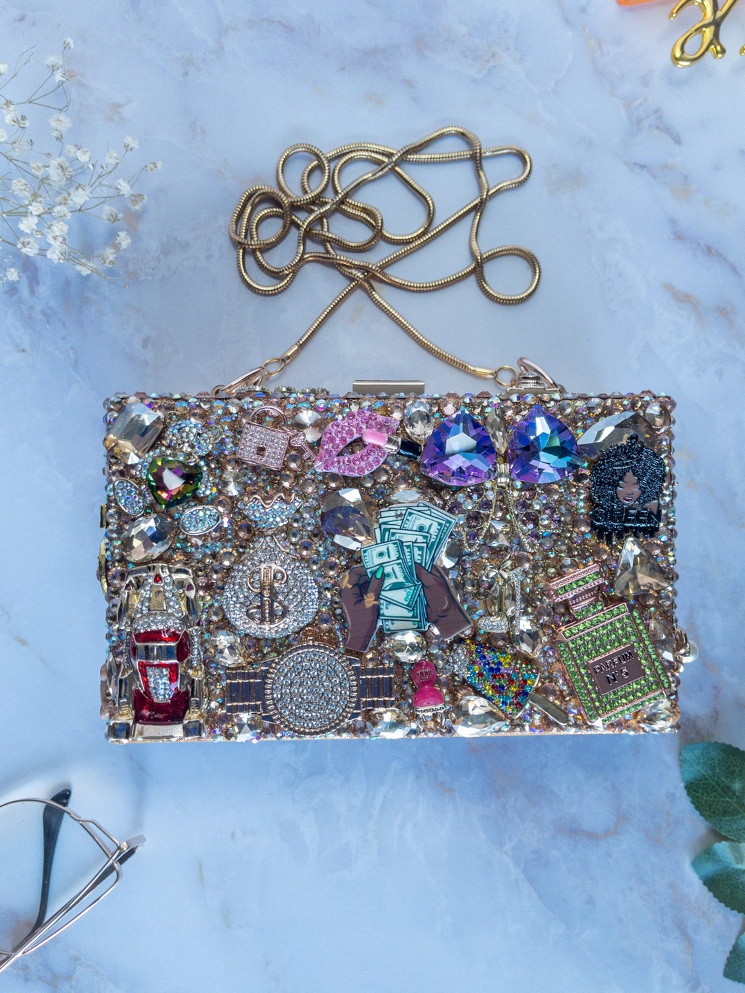 Money Bag, Car Bag, Gold Bag, Bling Bag, Embellished Bag, Junk Bag ...