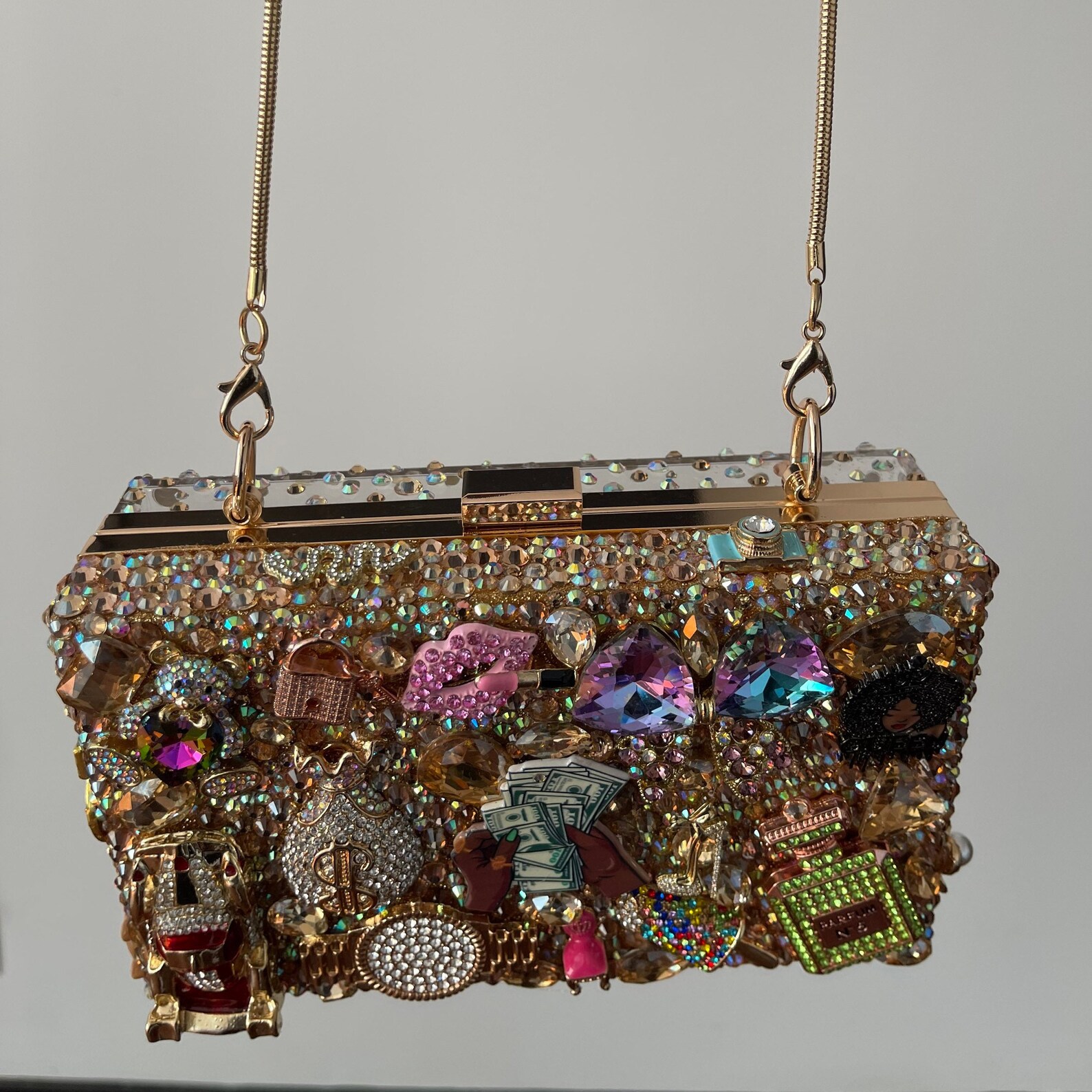 Money Bag Car Bag Gold Bag Bling Bag Embellished Bag Junk - Etsy