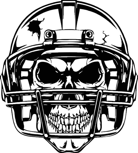 Skull Football Helmet Svg | Etsy