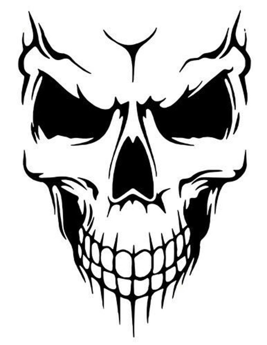 Skull Svg - Etsy