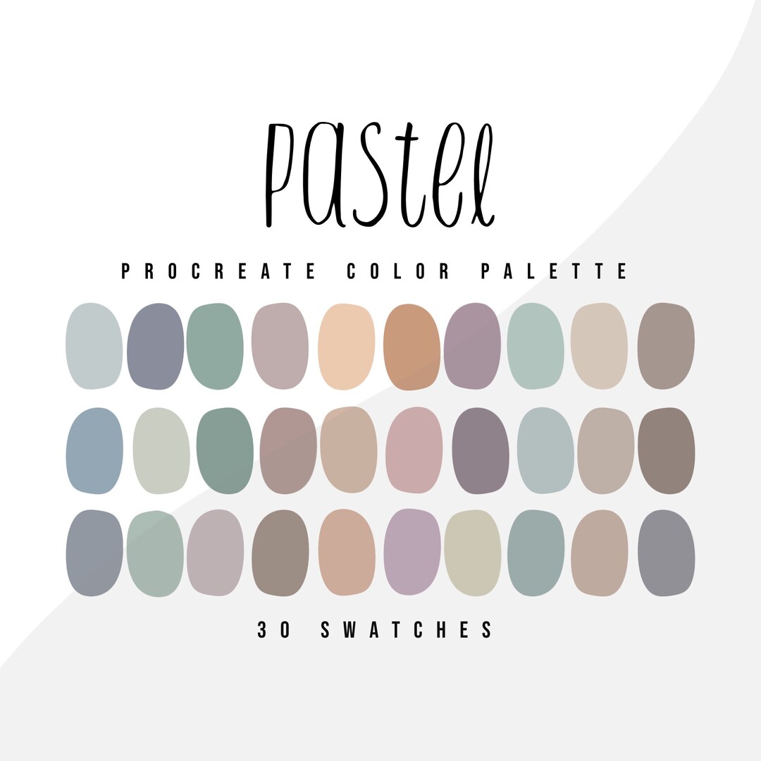 Pastel Procreate Color Palette - Etsy