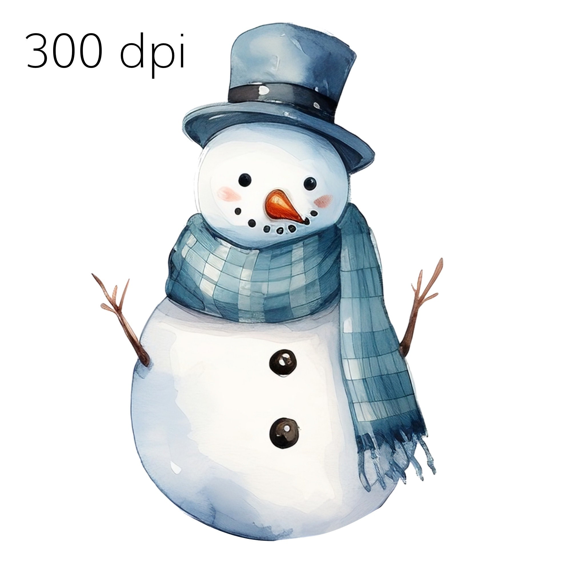 Snowmen Clipart Set Christmas PNG Instant Download - Etsy