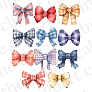 Watercolor Bows Clipart - PNG - Instant Download - Etsy