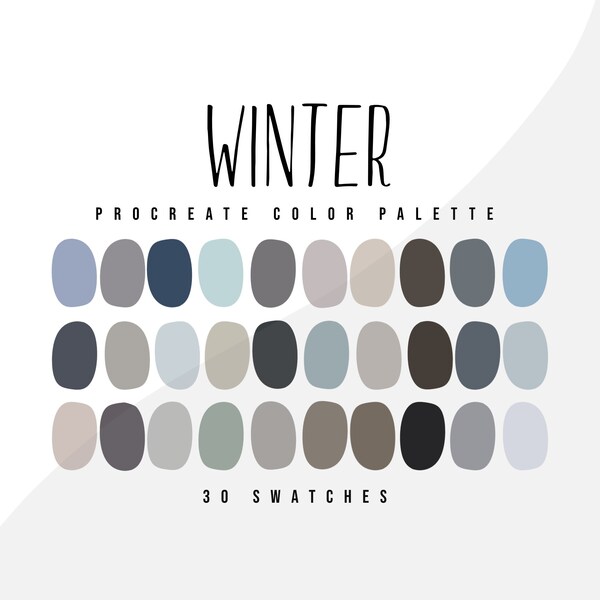 Winter Color Swatches - Etsy