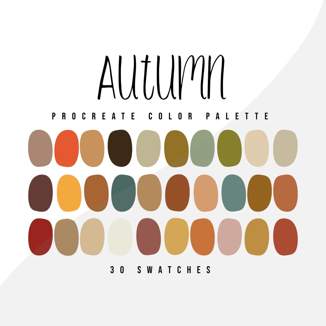 Autumn Procreate Color Palette - Etsy