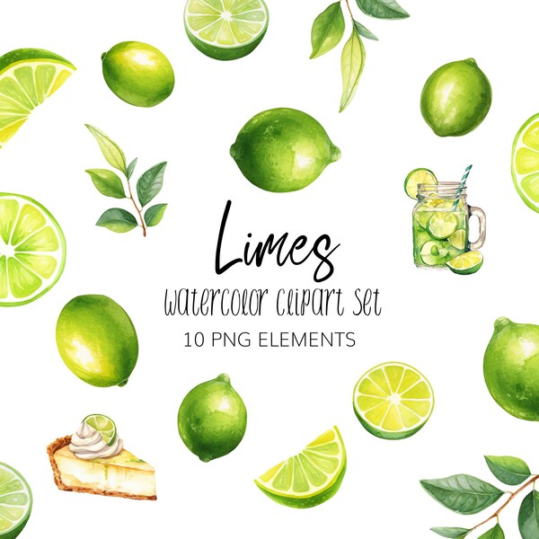 Lemon Lime Clipart - Etsy