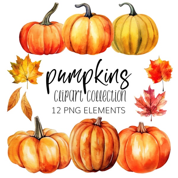Pumpkin Clipart - Etsy