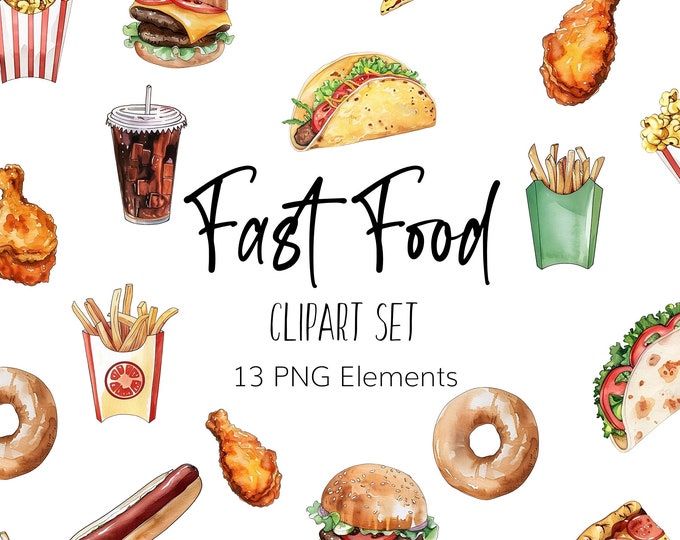 Fast Food Clipart Hamburger Clip Art Food Vector Graphic Food Clip Art ...