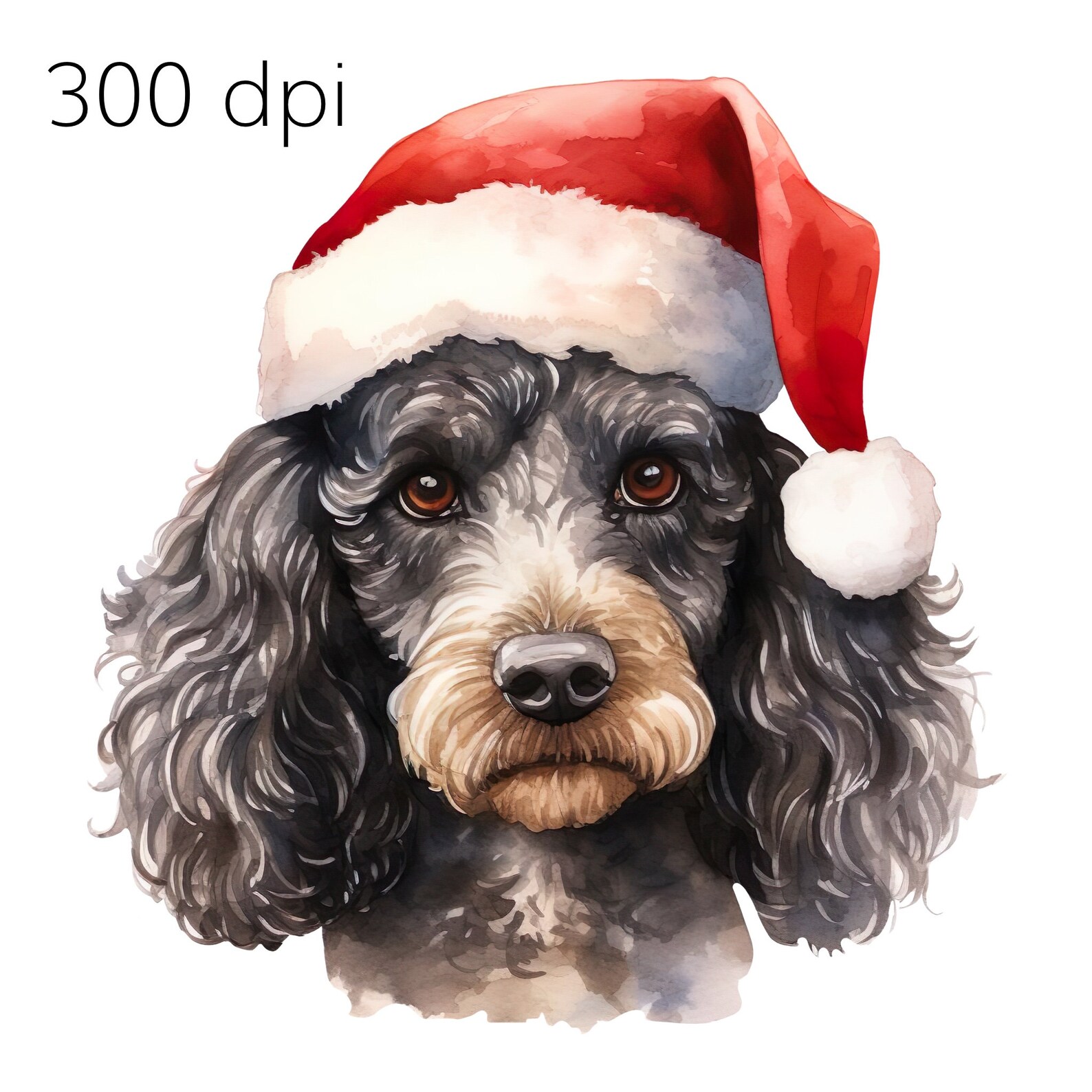 Santa Dogs Clipart Set Christmas PNG Instant Download - Etsy