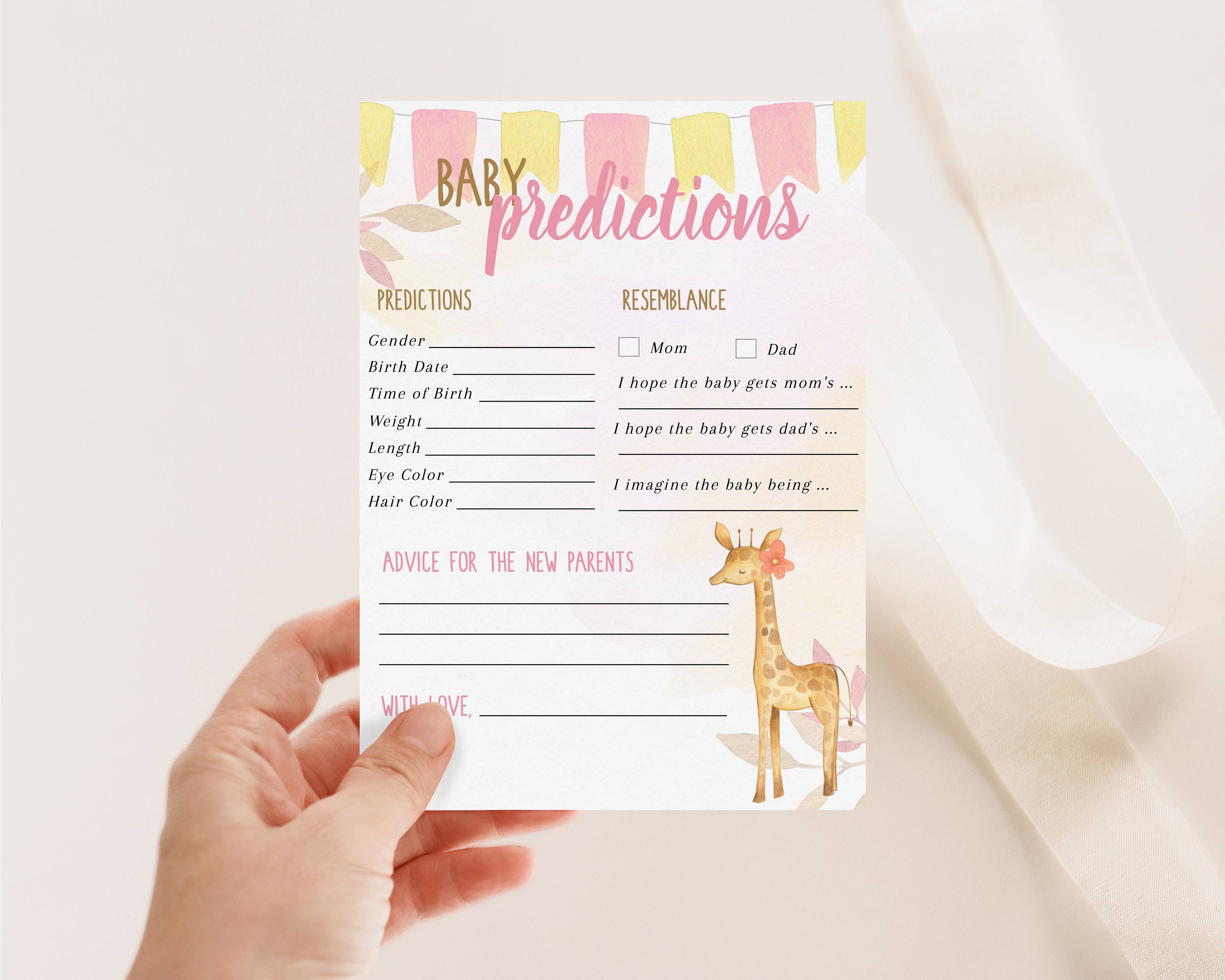 Giraffe Baby Shower Game Bundle, Printable Instant Download - Etsy