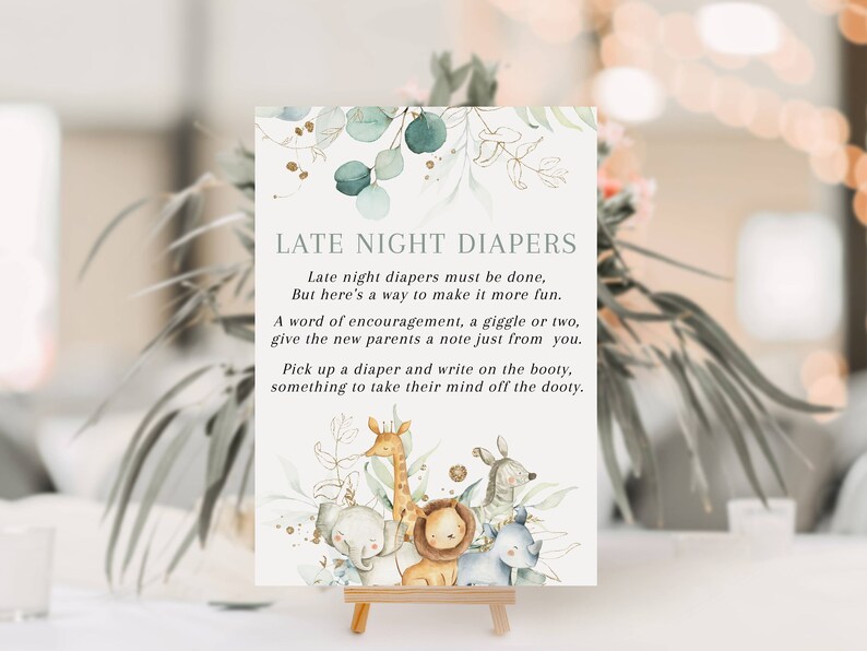 30 Editable Safari Baby Shower Games, Jungle Baby Shower Games Bundle ...