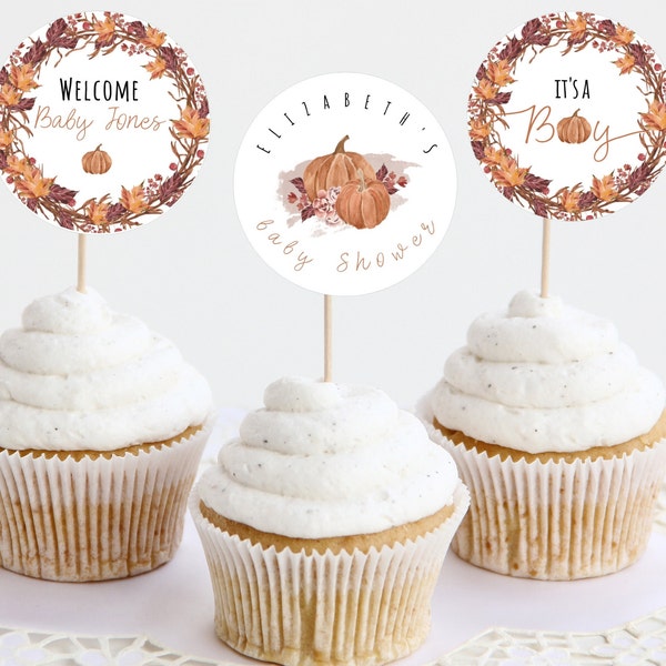 Fall Cupcake Toppers - Etsy
