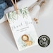 Lion Thank You Tags Lion Favor Gift Tags Greenery Thank You - Etsy