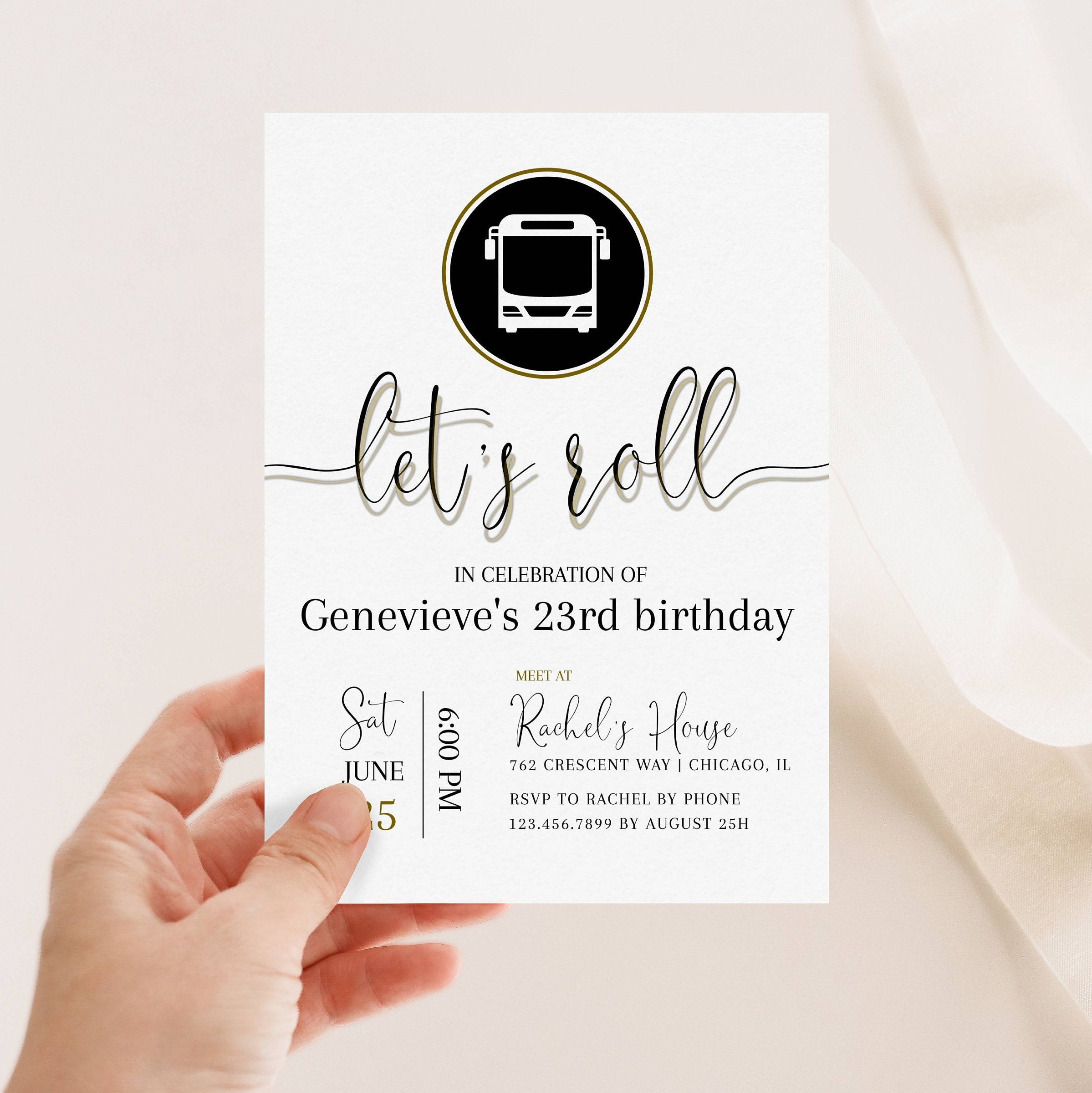 Party Bus Invitation, Party Bus Birthday Invite, Bachelorette Party Bus ...