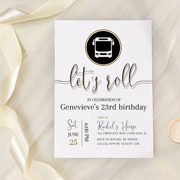Bus Invitation - Etsy