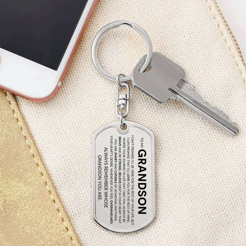 Personalized Grandson Keychain Keepsake | Church Confirmation, Senior ...