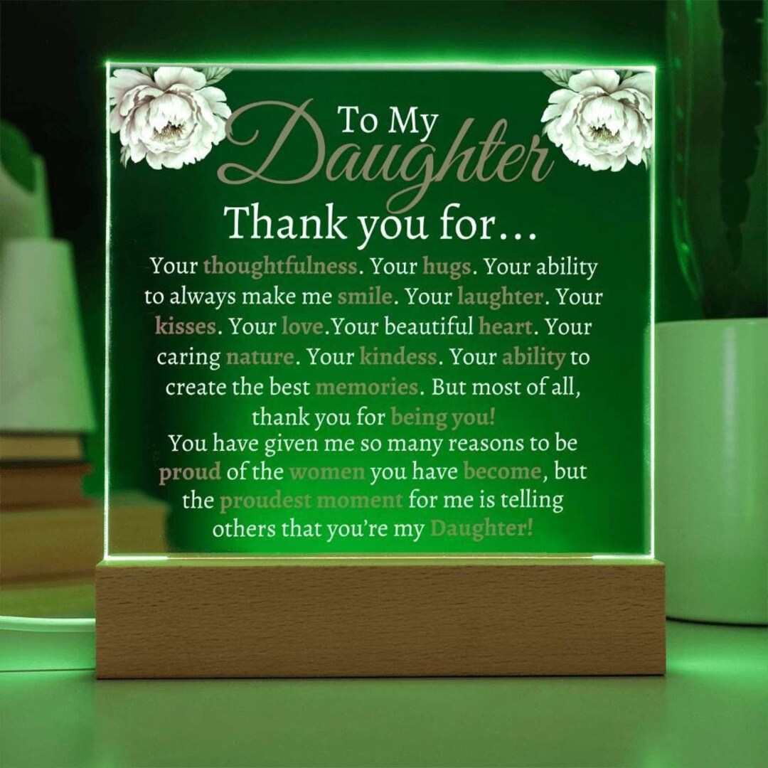 Acrylic Plaque for Daughter Sentimental Message Gift - Etsy