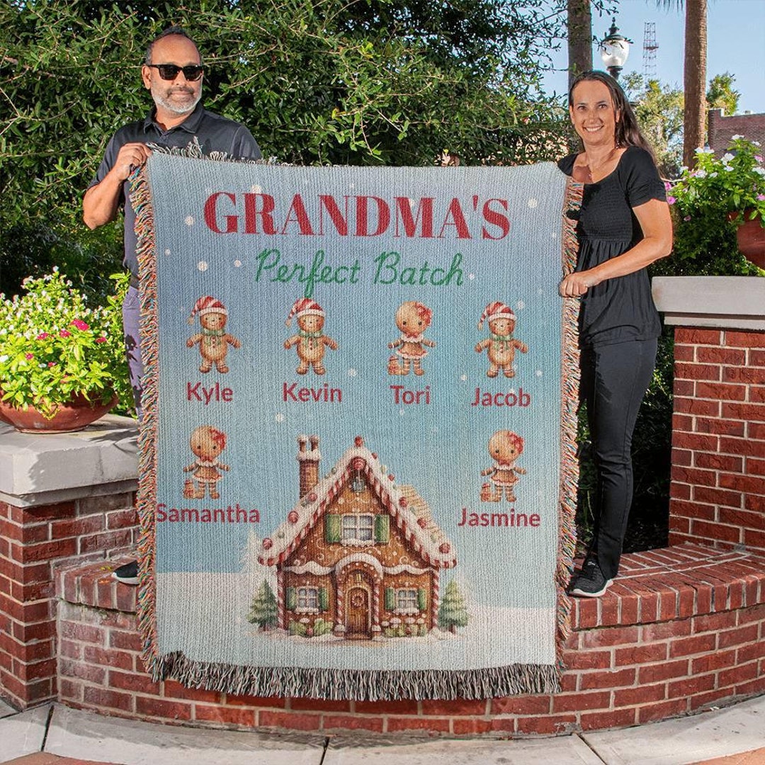 Personal Grandma's Perfect Batch Blanket, Woven Heirloom Gift From ...