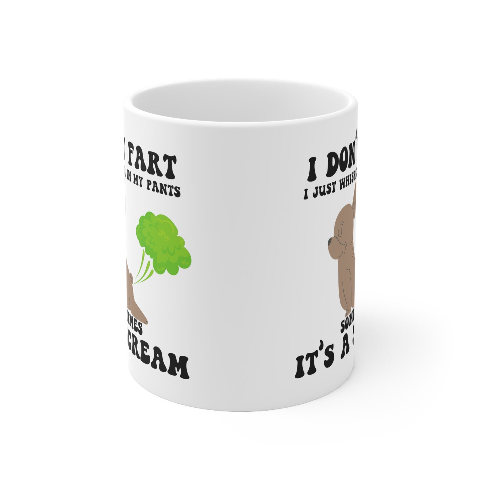 Hilarious Dog Farting Ceramic 11 Oz Mug | I Don't Fart Funny Gift for ...