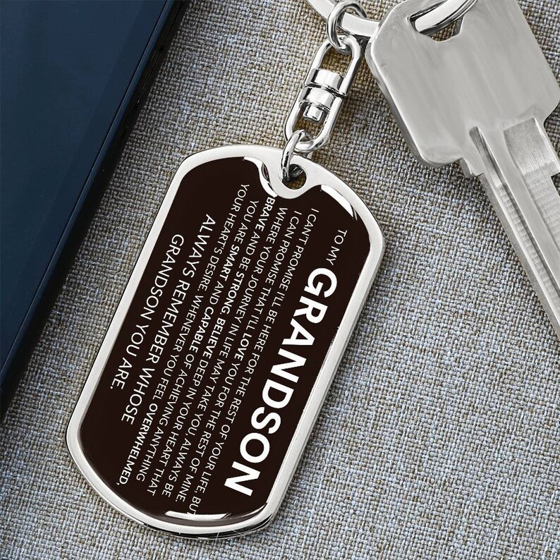 Personalized Grandson Keychain Keepsake | Church Confirmation, Senior ...