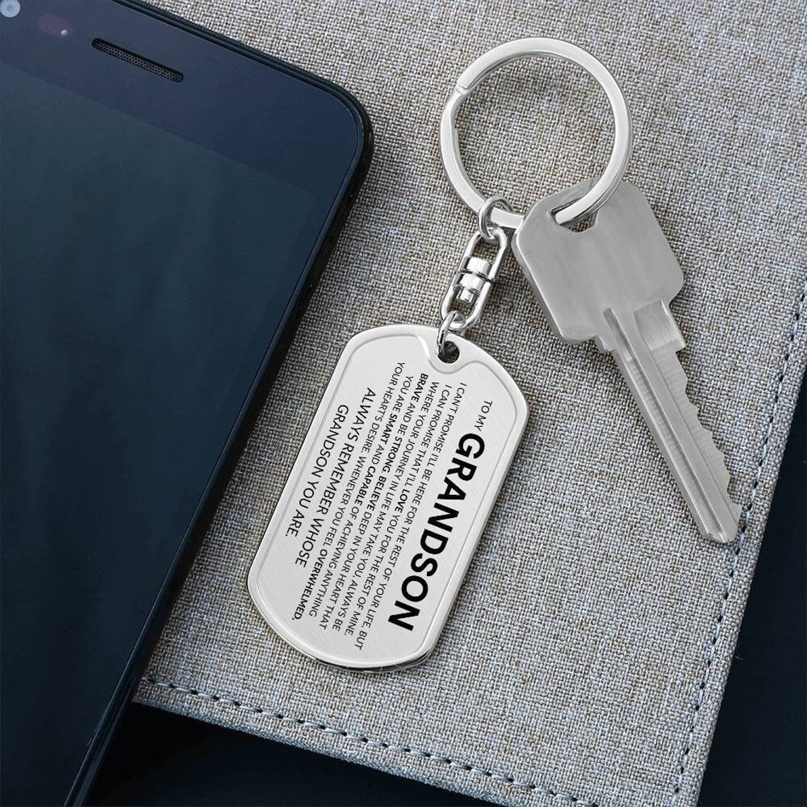 Personalized Grandson Keychain Keepsake | Church Confirmation, Senior ...