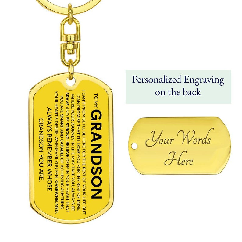 Personalized Grandson Keychain Keepsake | Church Confirmation, Senior ...