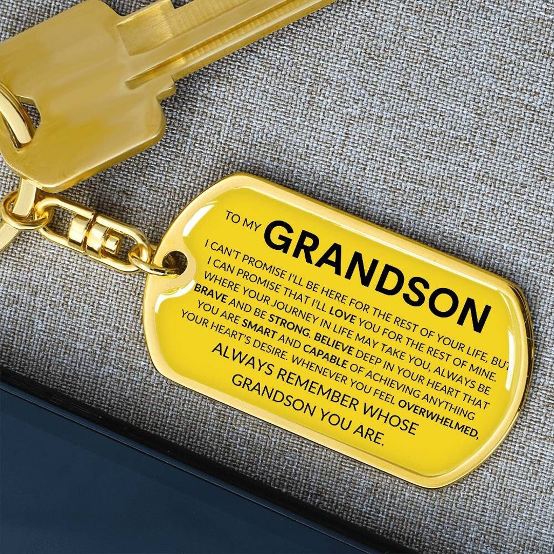 Personalized Grandson Keychain Keepsake | Church Confirmation, Senior ...