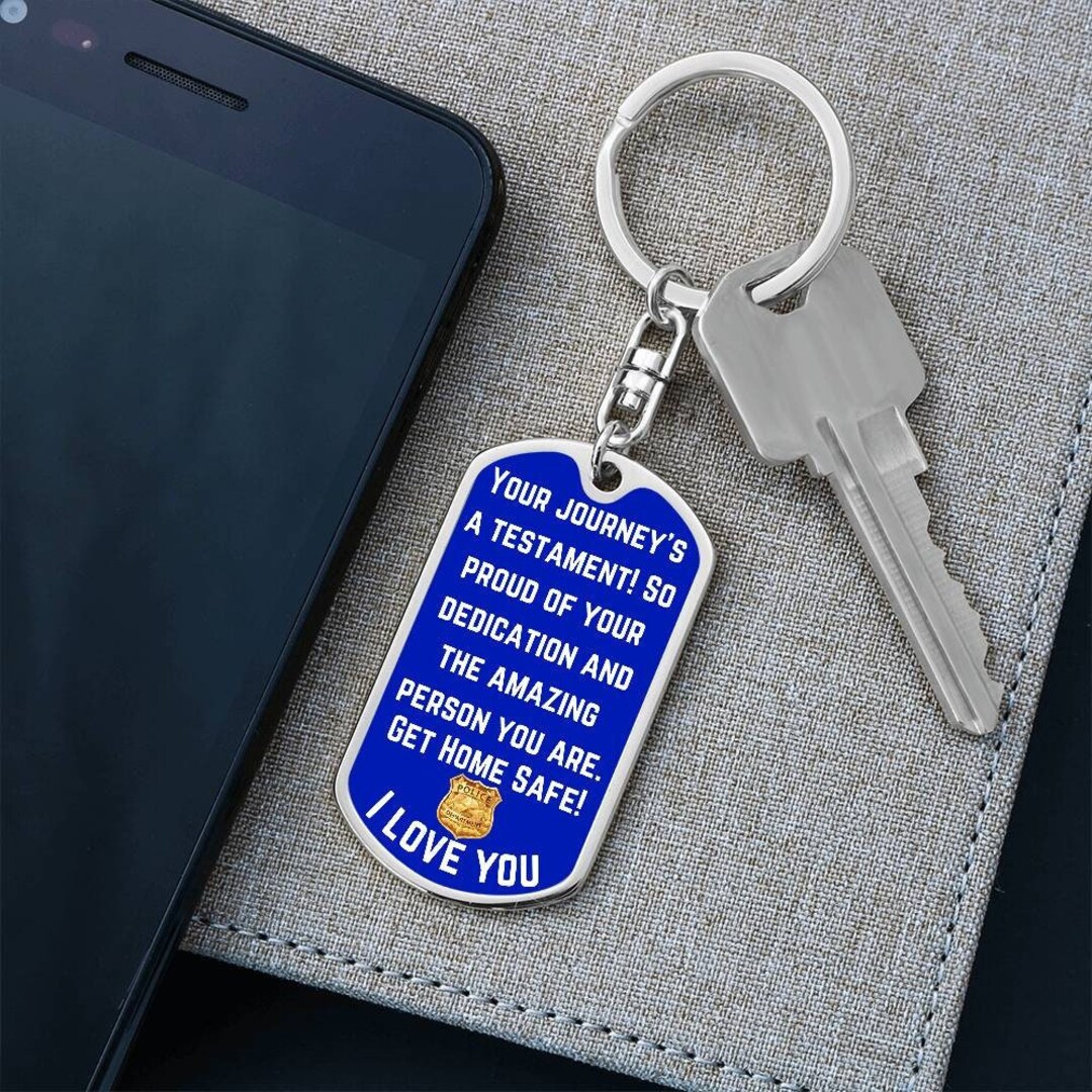 Police Academy Graduation Gift, Personalized New Officer Keychain ...