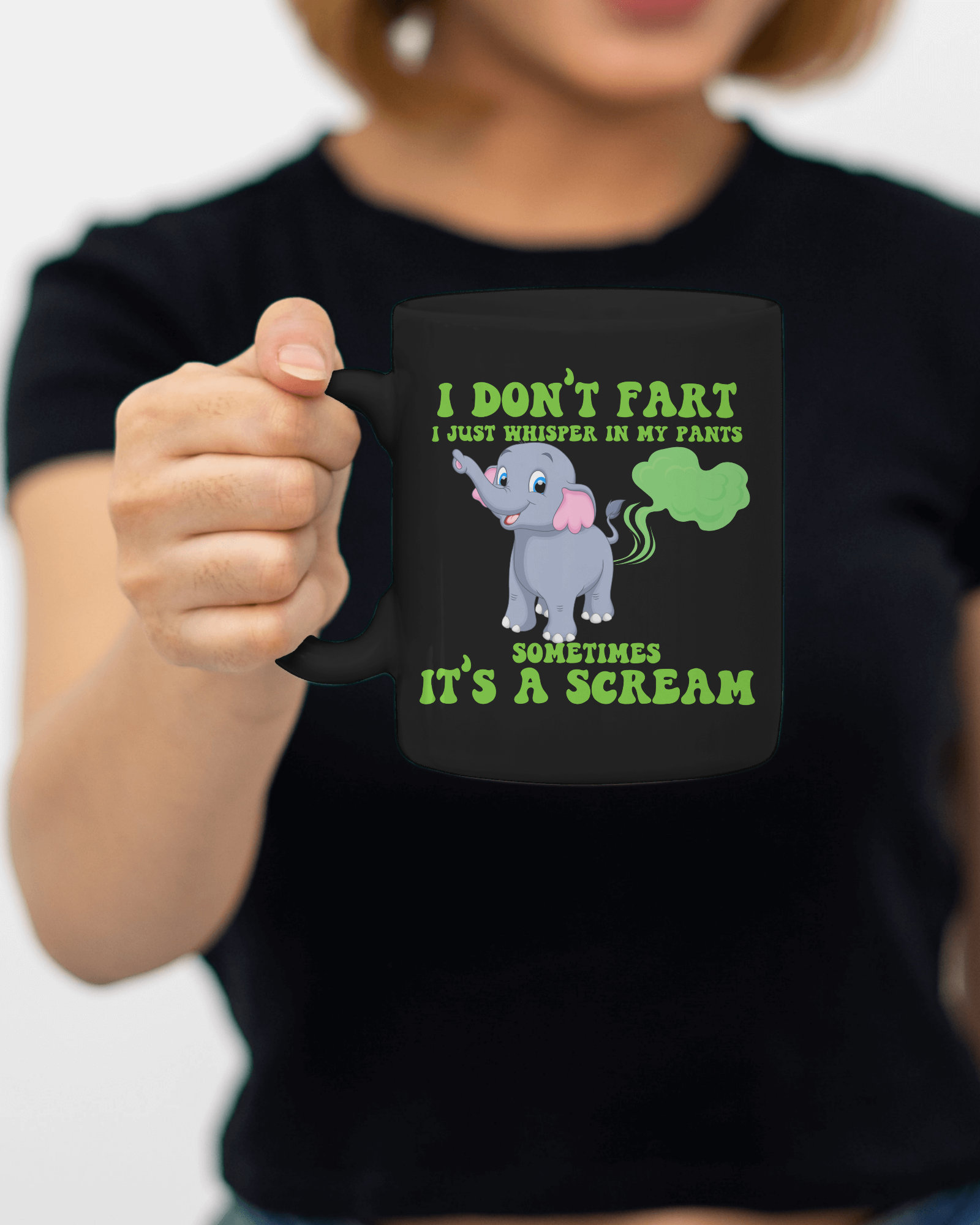 Funny Elephant Fart Mug Black Ceramic 11 Oz Coffee Cup - Etsy