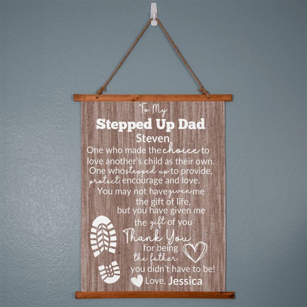 Personalized Stepped up Dad Gift, Father's Day Gifts From Kids Custom ...