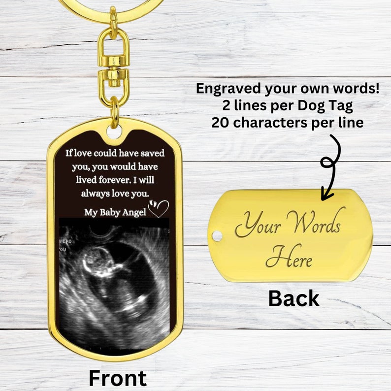 Personalized Miscarriage Keepsake for Dad Dog Tag, Miscarriage Keychain ...