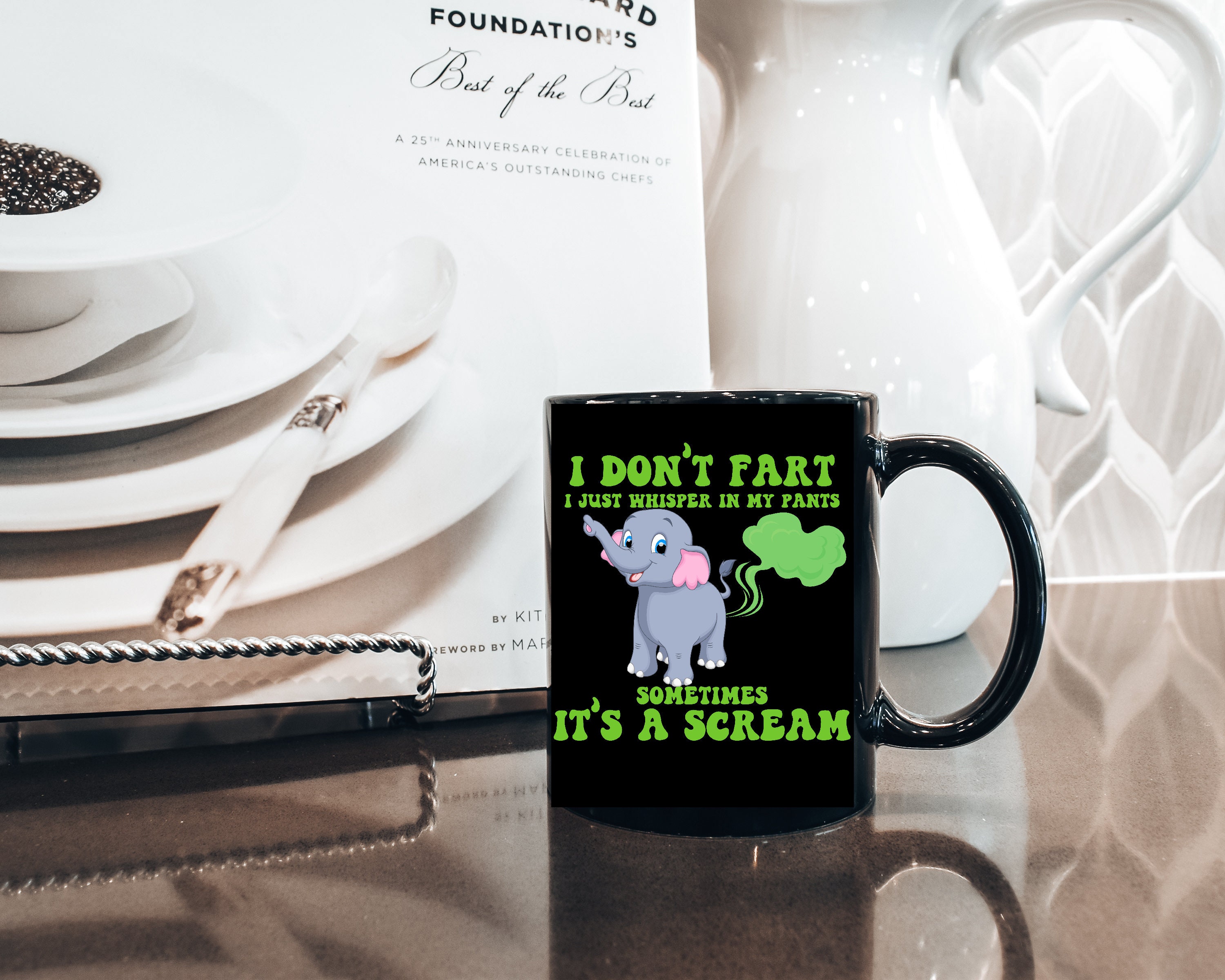 Funny Elephant Fart Mug Black Ceramic 11 Oz Coffee Cup - Etsy