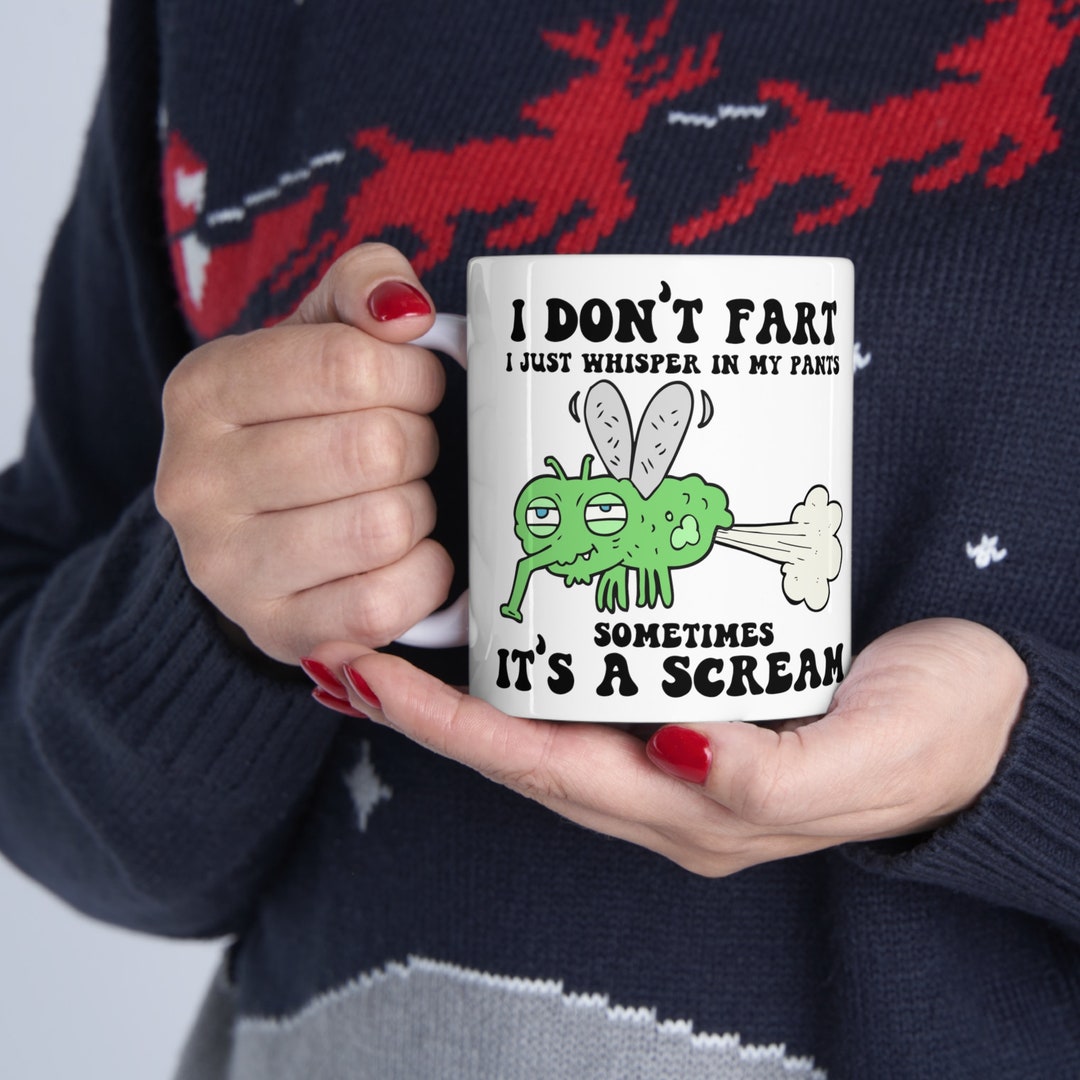 Hilarious Farting Ugly Bug Mug Funny Ceramic Coffee Cup, Unique Gag ...