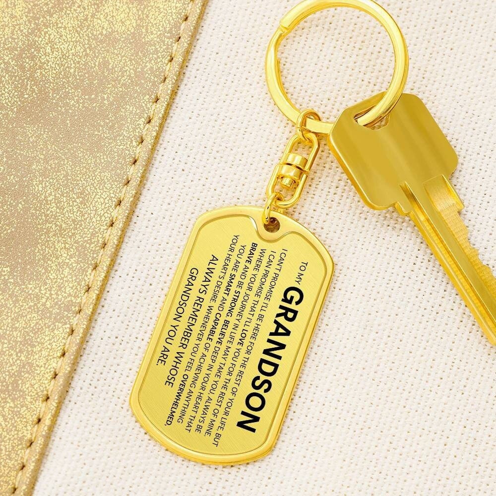 Personalized Grandson Keychain Keepsake | Church Confirmation, Senior ...
