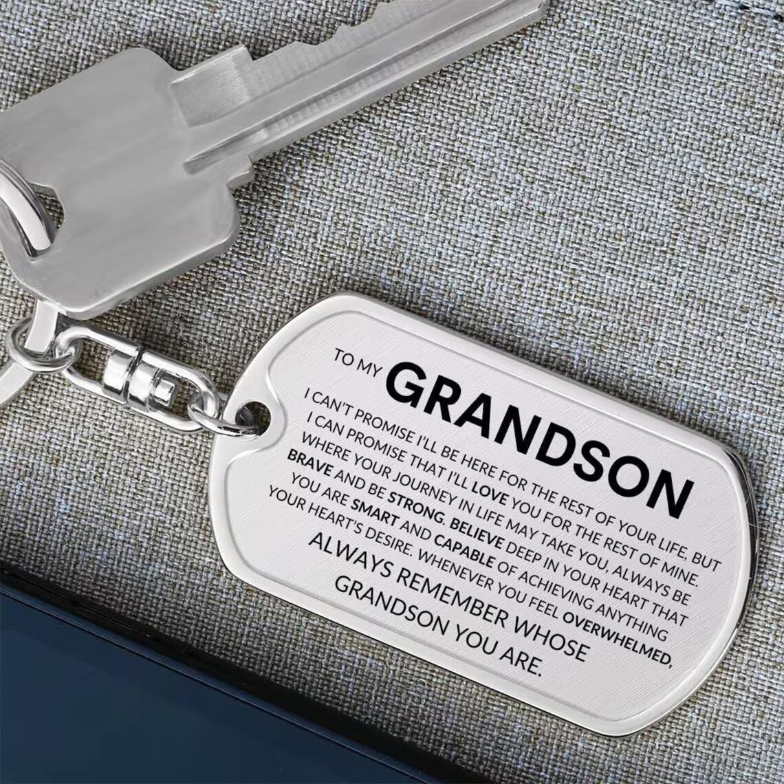Personalized Grandson Keychain Keepsake | Church Confirmation, Senior ...