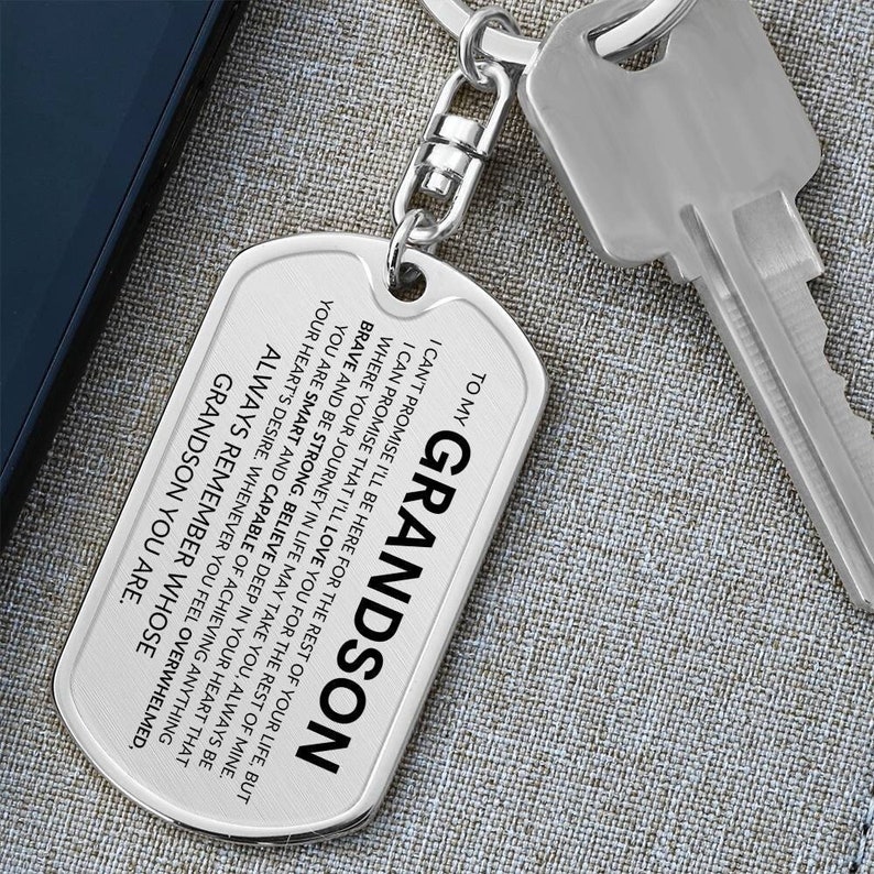 Personalized Grandson Keychain Keepsake | Church Confirmation, Senior ...