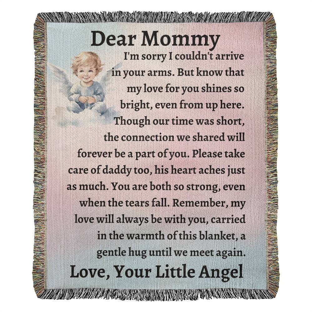 Miscarriage Blanket for Mom of an Angel, Hug From Heaven Woven Blanket ...
