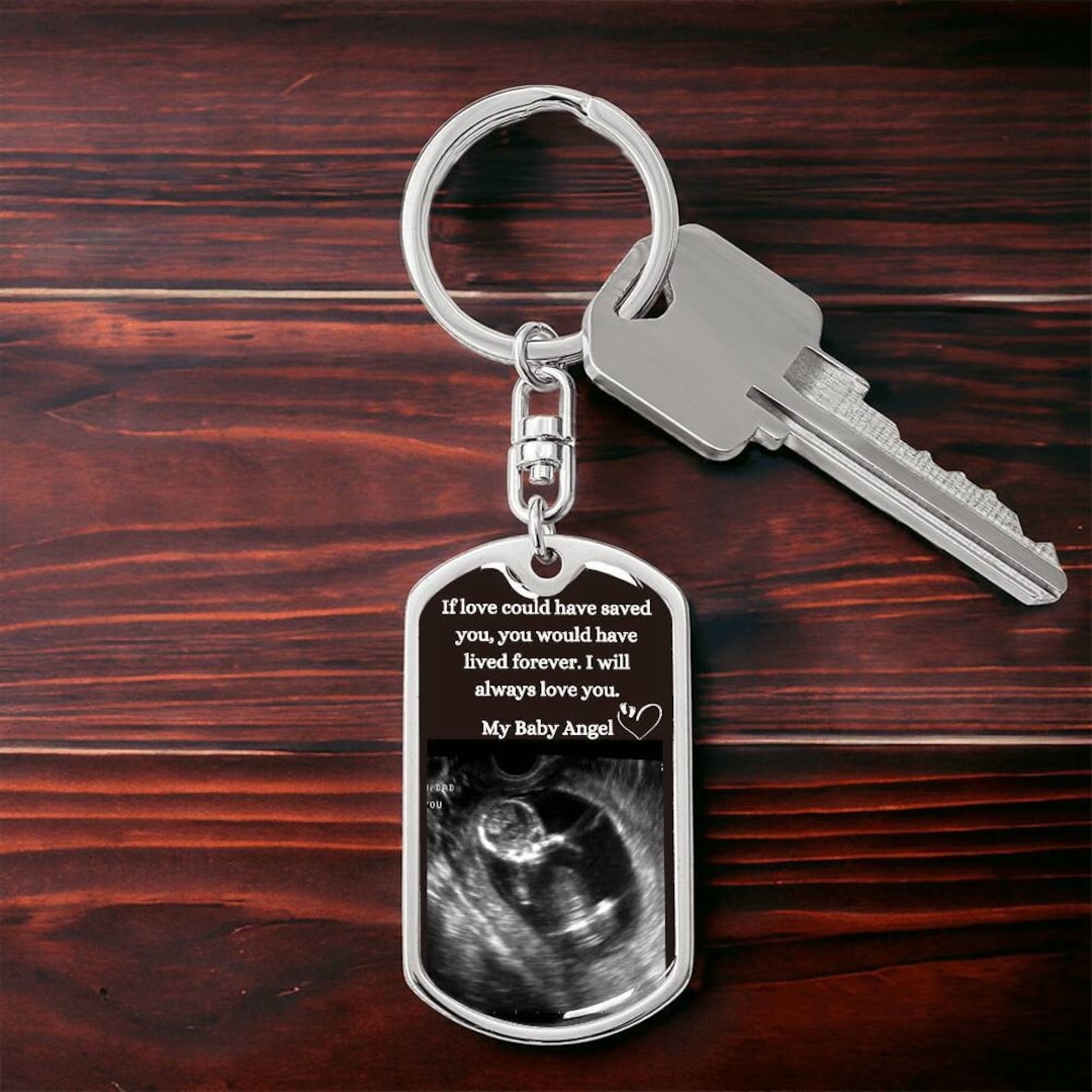 Personalized Miscarriage Keepsake for Dad Dog Tag, Miscarriage Keychain ...